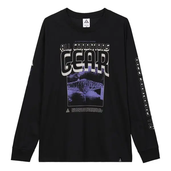 Nike Long Sleeve T-shirt Asia Sizing - Black