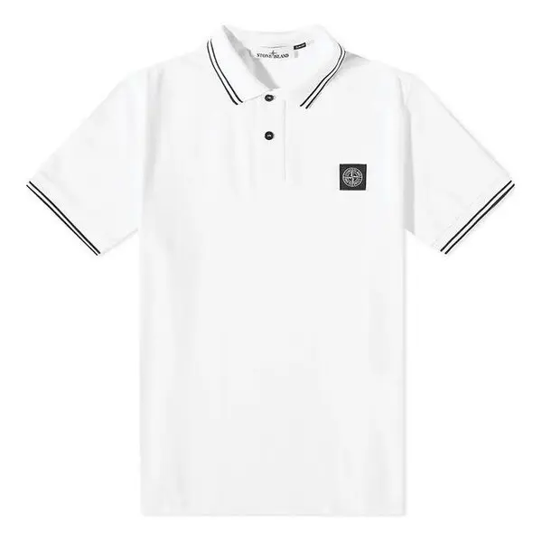 Stone Island Patch Polo Shirt - White