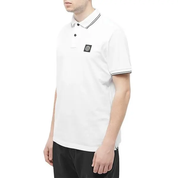 Stone Island Patch Polo Shirt - White