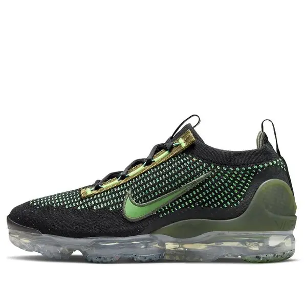 Nike Vapormax 2021 Flyknit Sneakers - Black/green