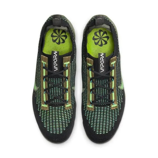 Nike Vapormax 2021 Flyknit Sneakers - Black/green