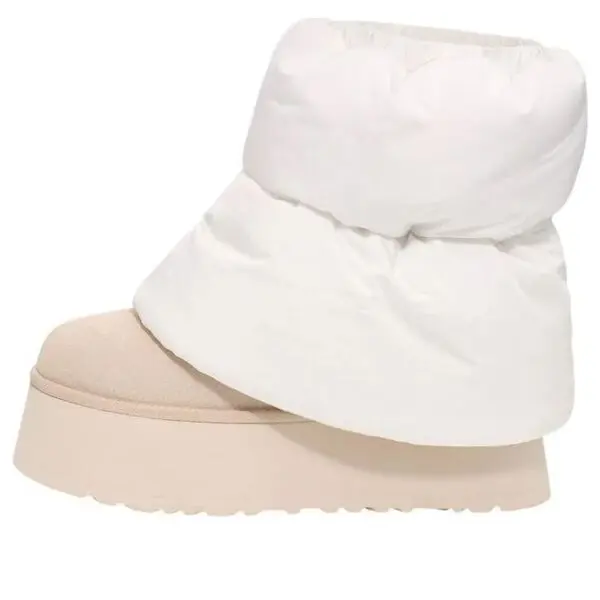 UGG Classic Mini Dipper Puffer Boots - White/ceramic