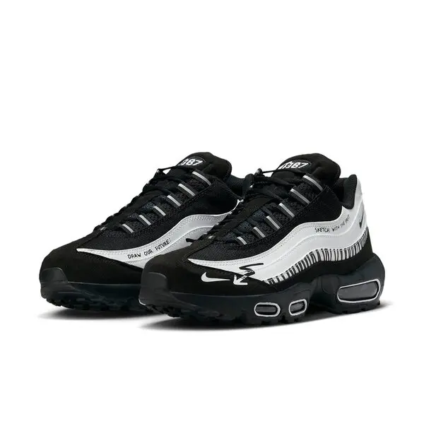 Nike Max 95 Sp "sketch" Sneakers - White/black/black