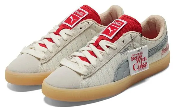 PUMA Coca-cola X Suede "slate Pinstripes" Lace Up Sneakers