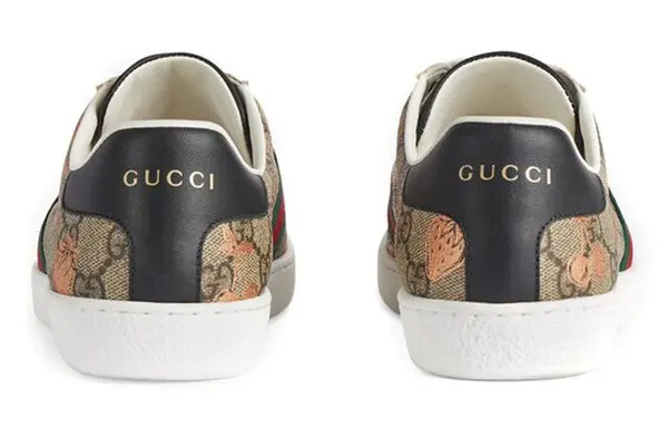 Gucci Ace Gg Supreme Berry Print Sneakers - Beige/ebony/green