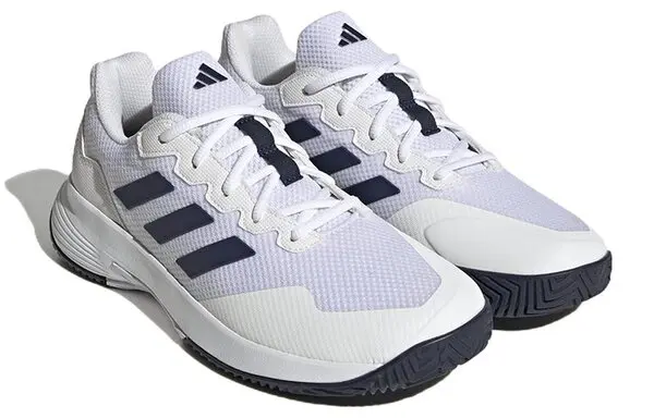Adidas Gamecourt 2.0 Athletic Sneakers - White/blue