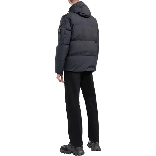 Stone Island Crinkle Reps Down Jacket - Navy