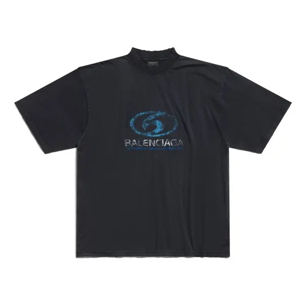 Balenciaga Surfer T-shirt Medium Fit 'black Blue