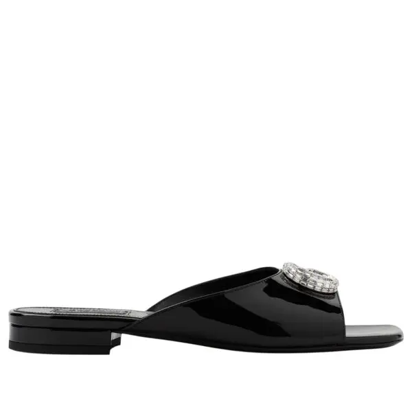Gucci Gg Patent Leather Slides