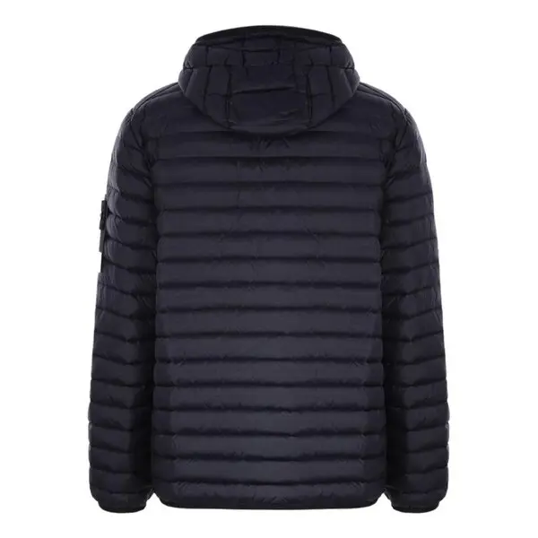 Stone Island Quilted Hooded Down Jacket - Black