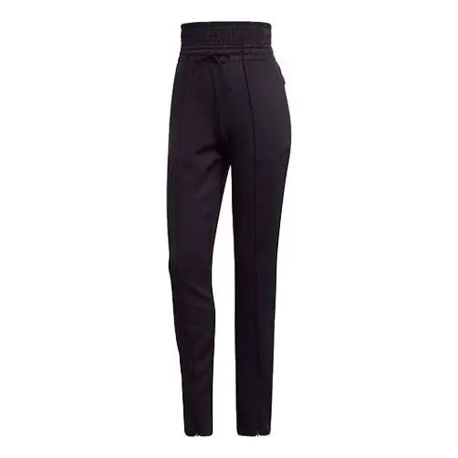 Adidas High-waisted Slim Pants - Black