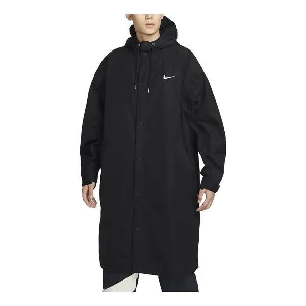 Nike Swoosh Woven Parka Jacket - Black
