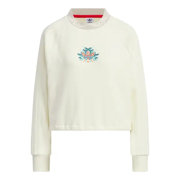 Adidas Originals Jacquard Rib Crewneck Sweater - Ivory