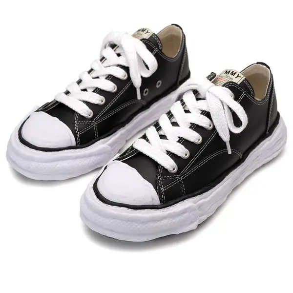 Mihara Yasuhiro Peterson23 Og Sole Leather Low Top Sneakers - Black