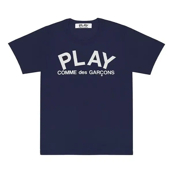 Play Comme Des Garcon Logo T-shirt - Blue
