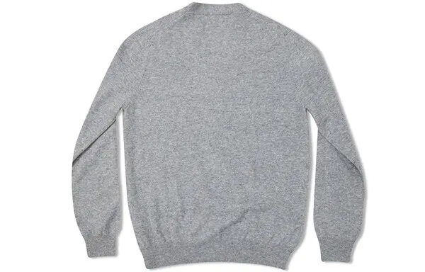 Play Comme Des Garcon V-neck Cardigan With Black Heart Applique - Grey