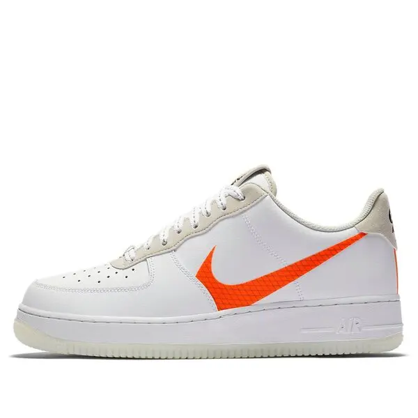 Nike Force 1 Low Athletic Sneakers - White/orange