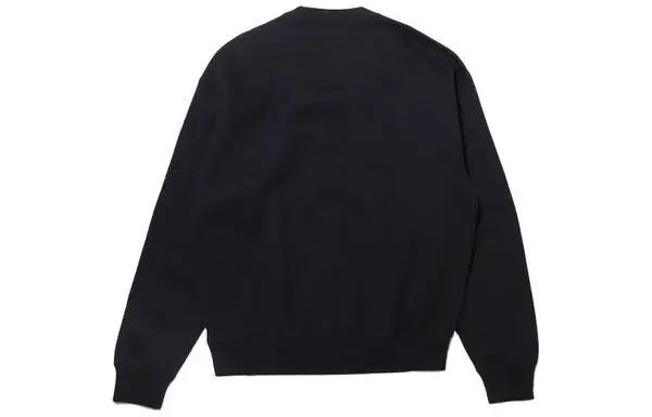 Nike Lab Fleece Crew Solid Color Stay Warm Sports Round Neck Pullover - Black