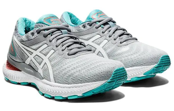Asics Gel-nimbus 22 Wide Running Shoes - Grey/white