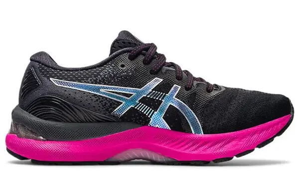Asics Gel-nimbus 23 "black Pure Silver" Athletic Shoes - Grey/black/blue