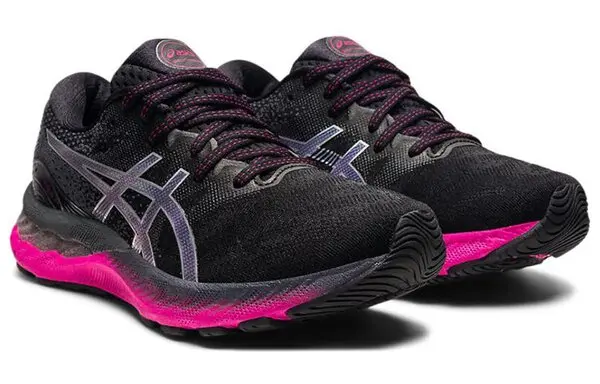 Asics Gel-nimbus 23 "black Pure Silver" Athletic Shoes - Grey/black/blue