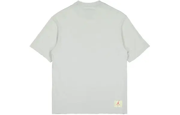 JORDAN X Union Crossover Solid Color Breathable Logo Round Neck Short Sleeve Us Edition Gray