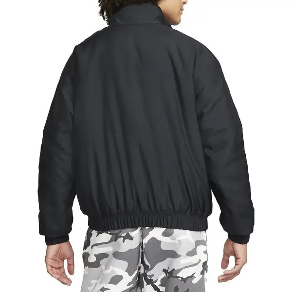 Nike Solo Swoosh Satin Bomber Jacket - Black/white