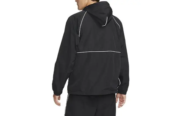 Nike Contrasting Colors Logo Knitted Hooded Jacket
