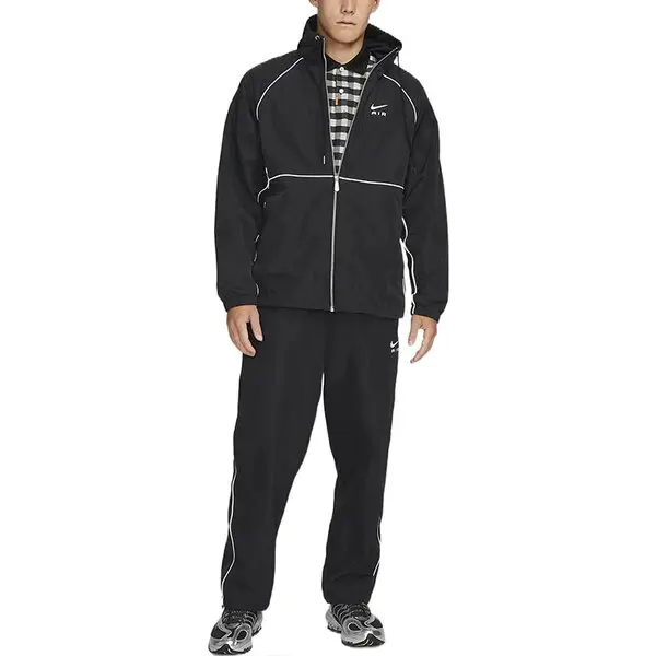 Nike Contrasting Colors Logo Knitted Hooded Jacket