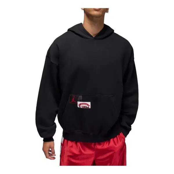 JORDAN Brooklyn Oversized Pullover Hoodie - Black