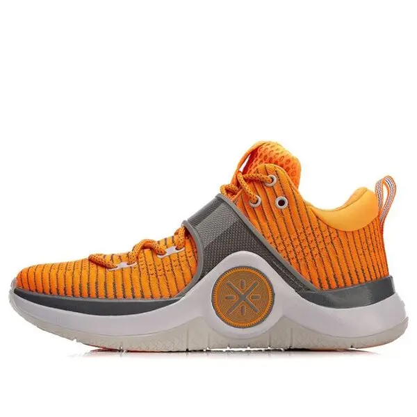 LI-NING Way Of Wade 6 Mid Top Athletic Sneakers - Orange/grey