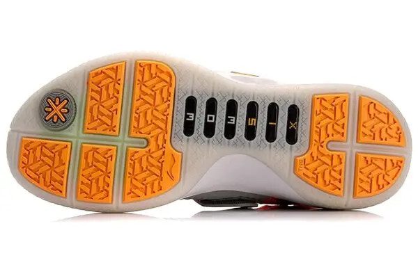 LI-NING Way Of Wade 6 Mid Top Athletic Sneakers - Orange/grey