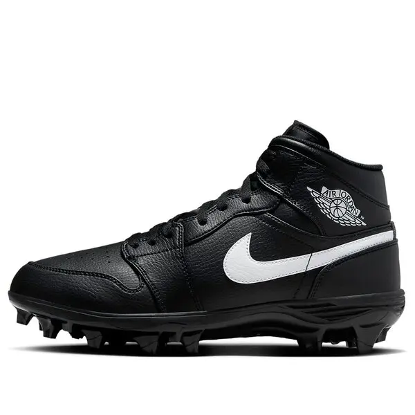 JORDAN 1 Mid Cleats - Black/white/black