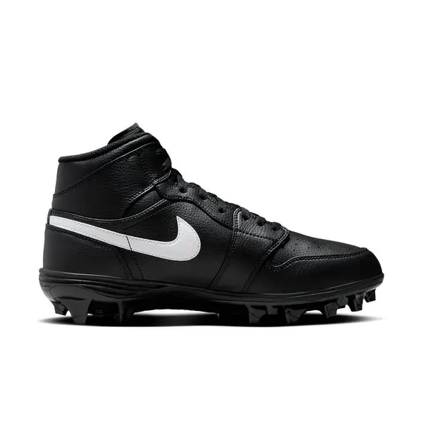 JORDAN 1 Mid Cleats - Black/white/black