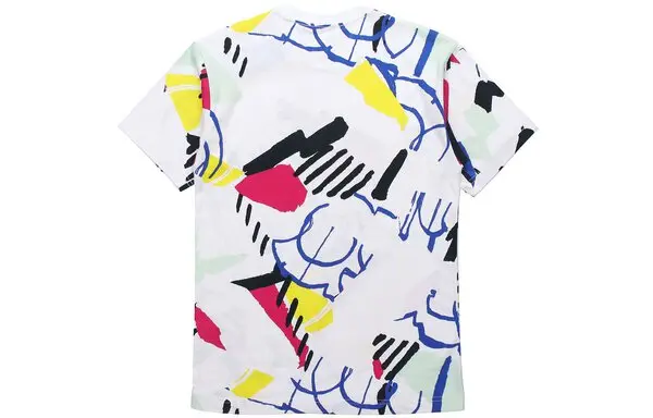 Adidas Originals Cozy Sports Printing Round Neck Short Sleeve - White