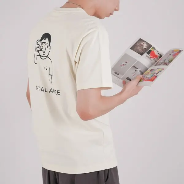 NEW BALANCE X Noritake Crossover Funny Pattern Printing Round Neck Short Sleeve Couple Style