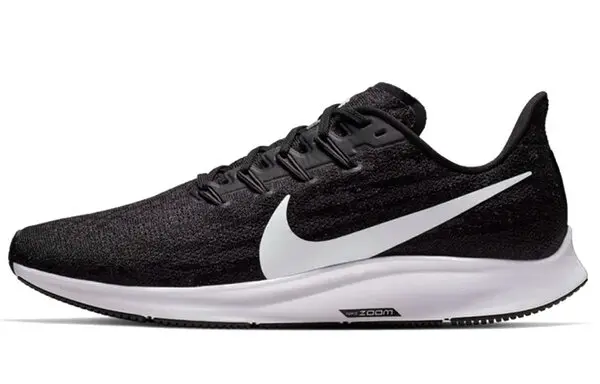 Nike Zoom Pegasus 36 Athletic Sneakers - Black/white-thunder Grey
