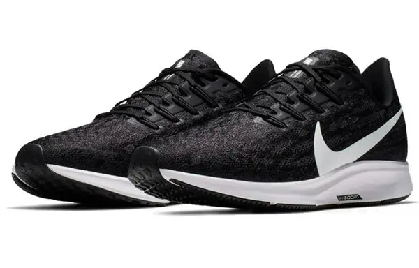 Nike Zoom Pegasus 36 Athletic Sneakers - Black/white-thunder Grey