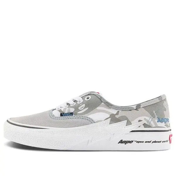 VANS Authentic X Aape Grey Camo Lace Up Sneakers - Grey/multi-color