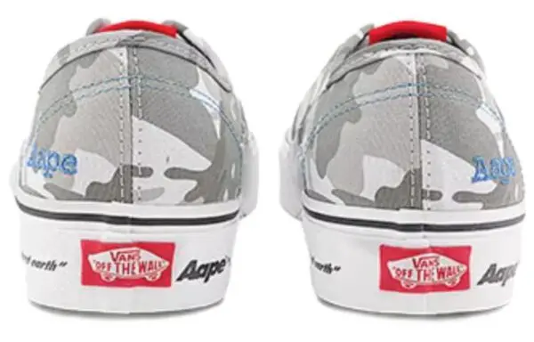 VANS Authentic X Aape Grey Camo Lace Up Sneakers
