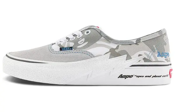 VANS Authentic X Aape Grey Camo Lace Up Sneakers - Grey/multi-color