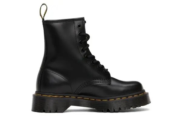 Dr. Martens 1460 Bex Smooth Leather Platform Boot - Black