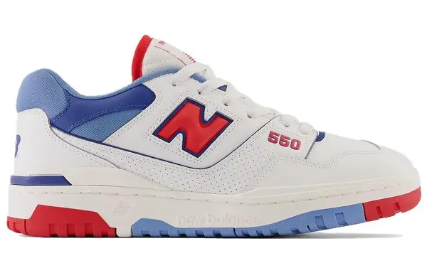 NEW BALANCE 550 Athletic Sneakers - White/true Red/atlantic Blue