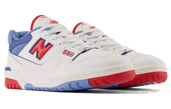NEW BALANCE 550 Athletic Sneakers - White/true Red/atlantic Blue