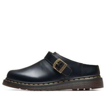 Dr. Martens Isham Vintage Smooth Leather Slingback Mules - Black