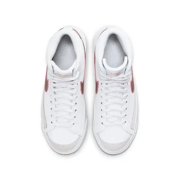Nike Blazer Mid '77 High Top Sneakers - White/pink