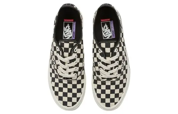VANS Authentic Checkerboard Low Top Sneakers - Blackwhite