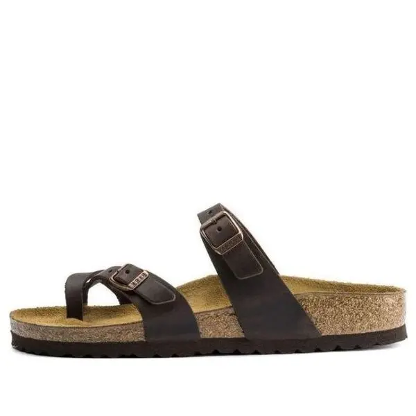 BIRKENSTOCK Mayari Natural Leather Oiled Sandals - Brown