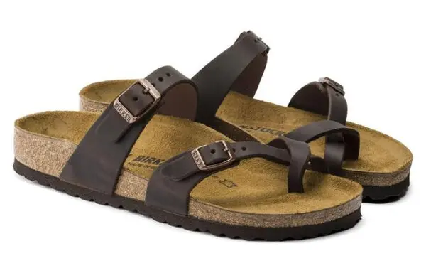 BIRKENSTOCK Mayari Natural Leather Oiled Sandals - Brown