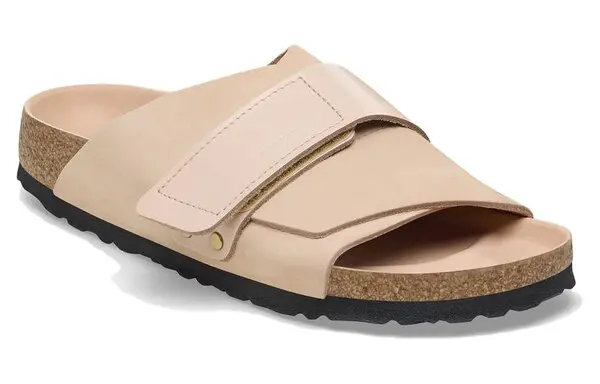 BIRKENSTOCK Kyoto Nubuck Leather Sandals - Beige